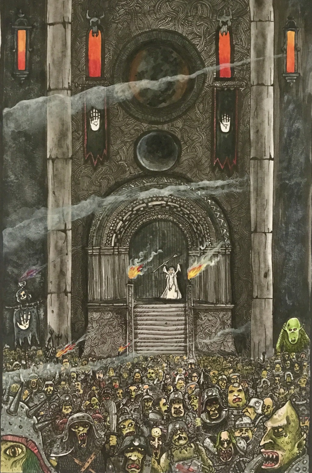 Saruman at Isengard drawing by Mark Shillaker | Doodle Addicts