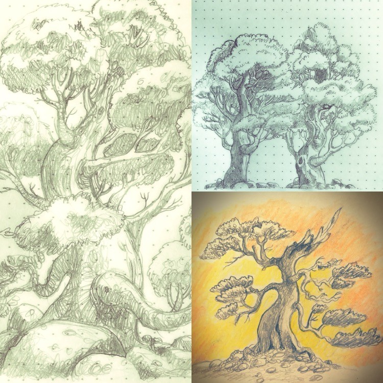Doodle trees drawing by Mark Shillaker | Doodle Addicts