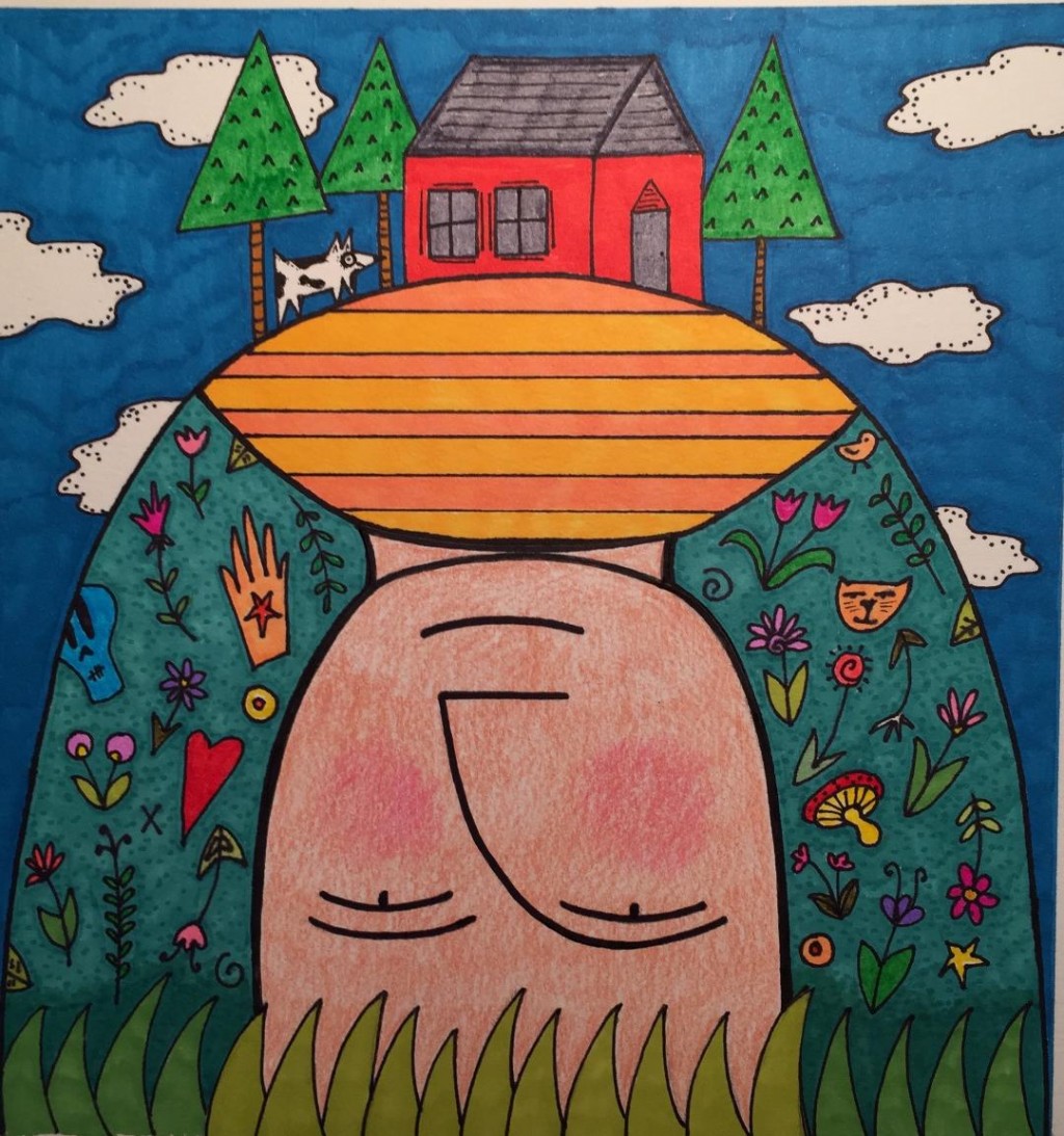 Manscape drawing by Shari Wolf | Doodle Addicts