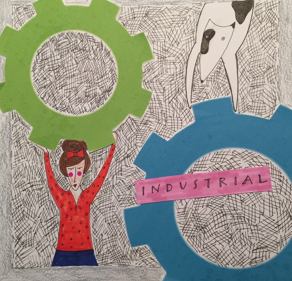 Industrial drawing by Shari Wolf | Doodle Addicts
