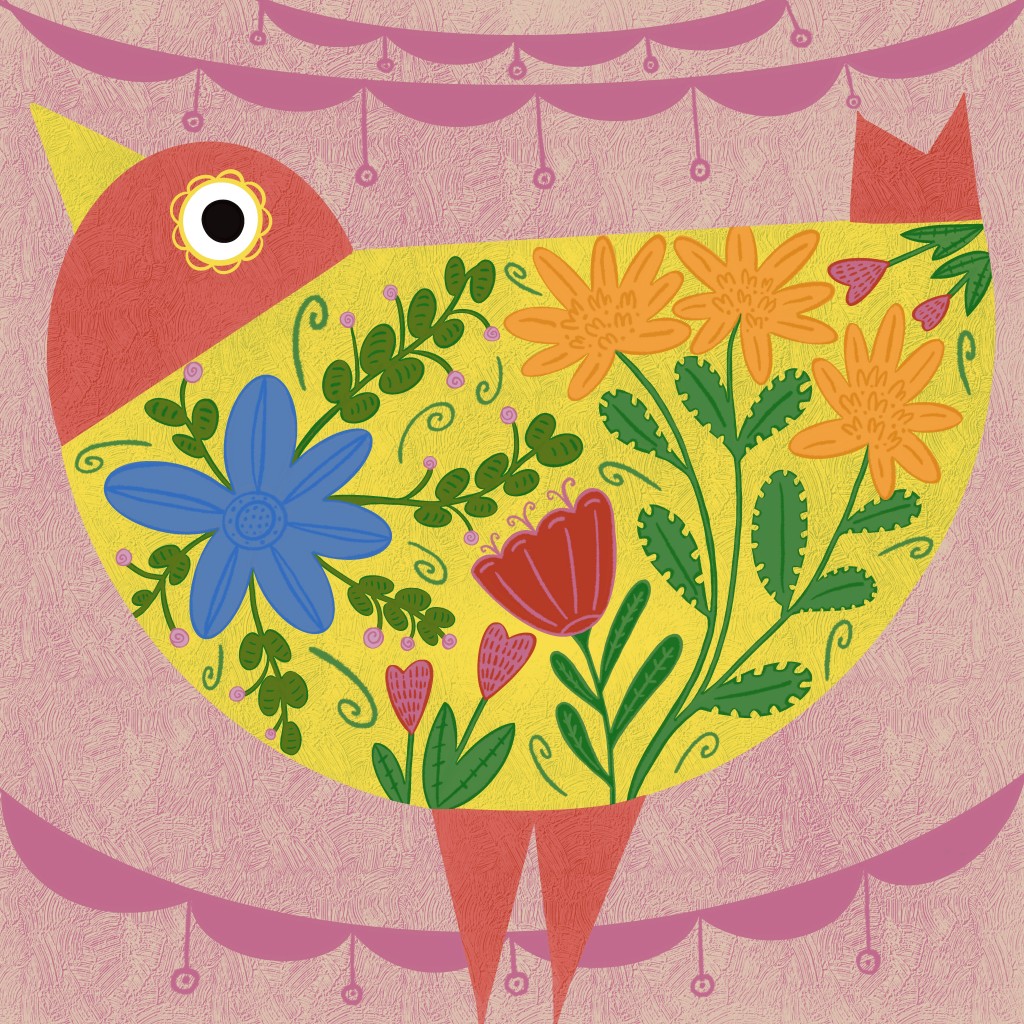 Flower Bird drawing by Shari Wolf | Doodle Addicts