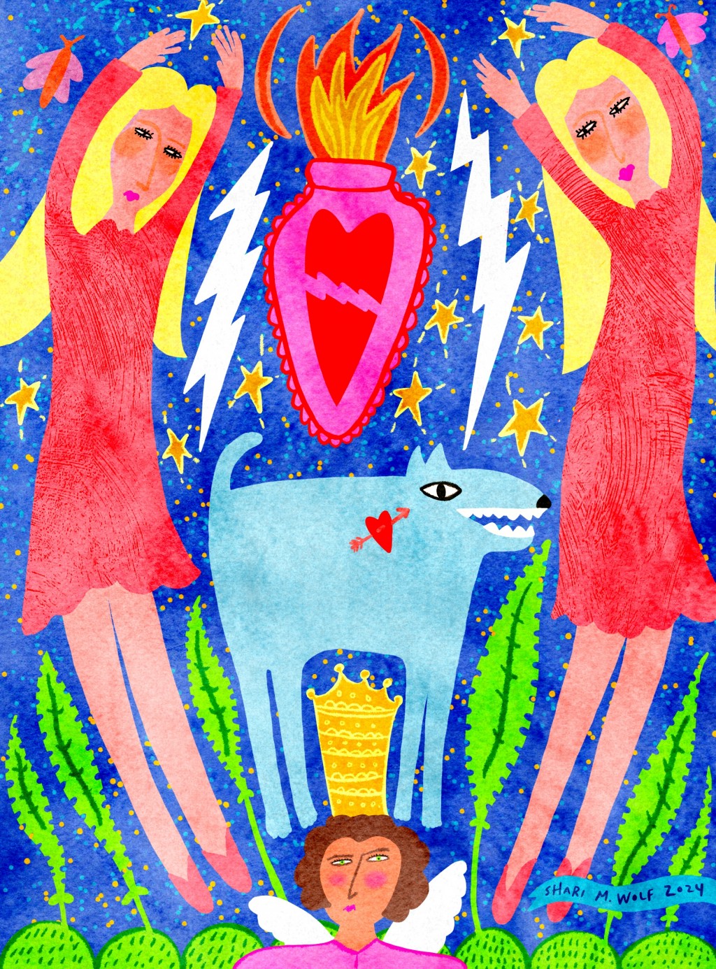 Twins drawing by Shari Wolf | Doodle Addicts