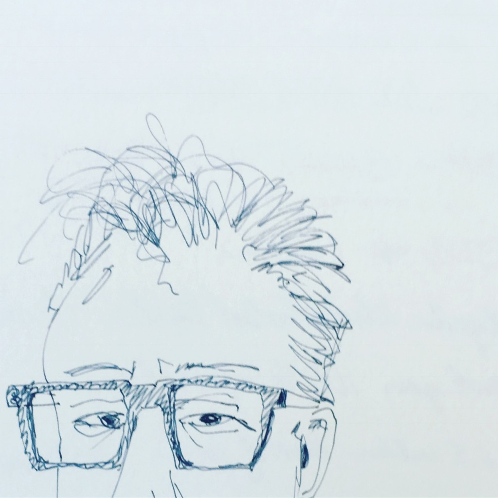 Selfie drawing by Derek Lowes | Doodle Addicts