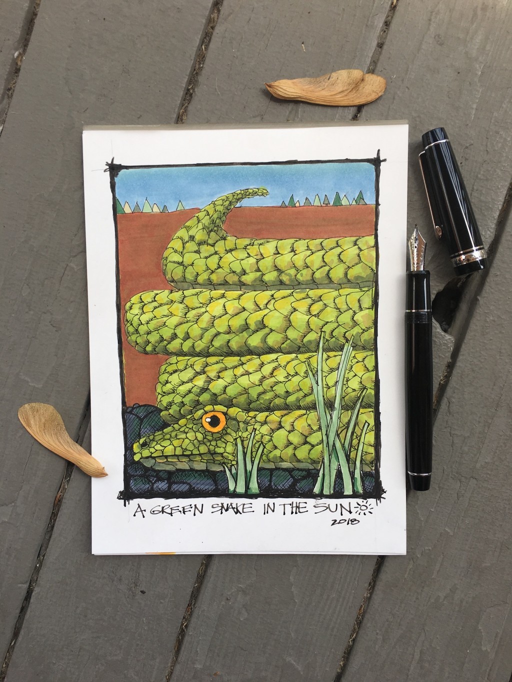 Snake drawing by Derek Lowes | Doodle Addicts