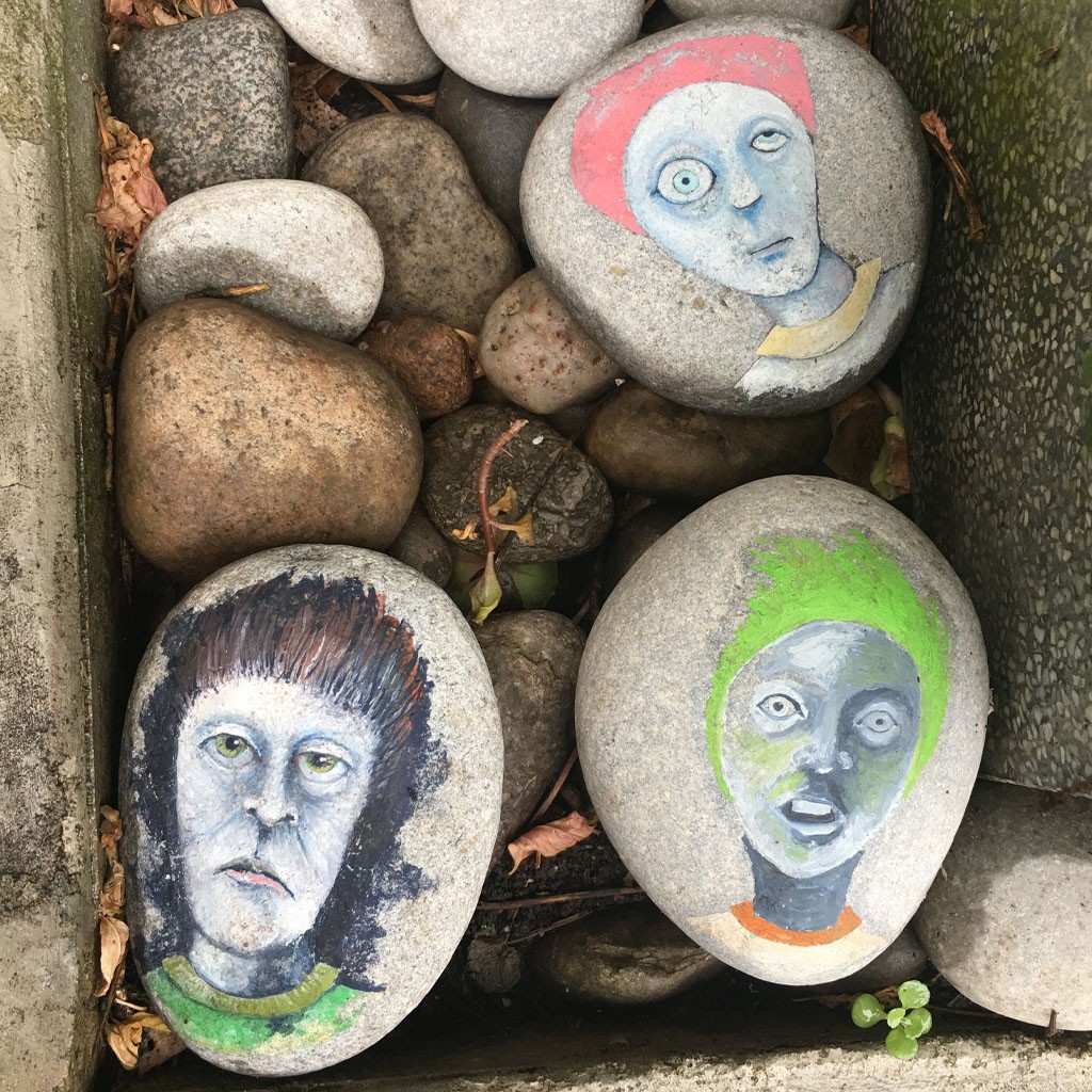 Rock Heads In Garden drawing by Derek Lowes | Doodle Addicts