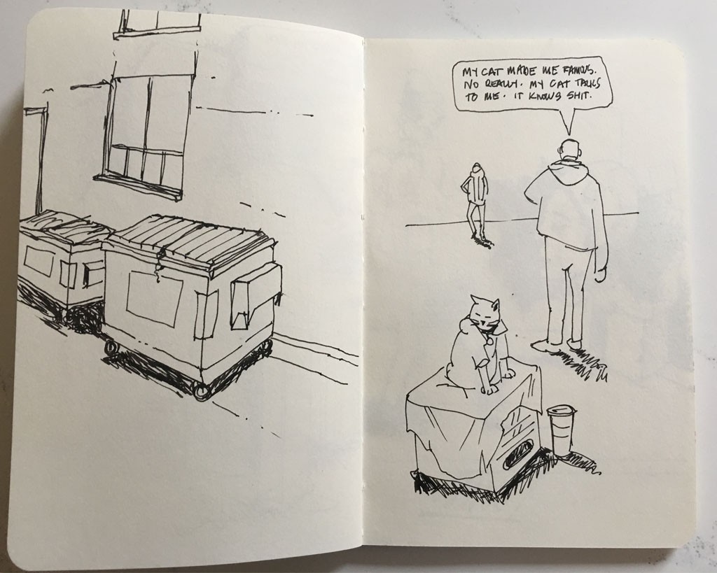 Famous Cat drawing by Derek Lowes | Doodle Addicts