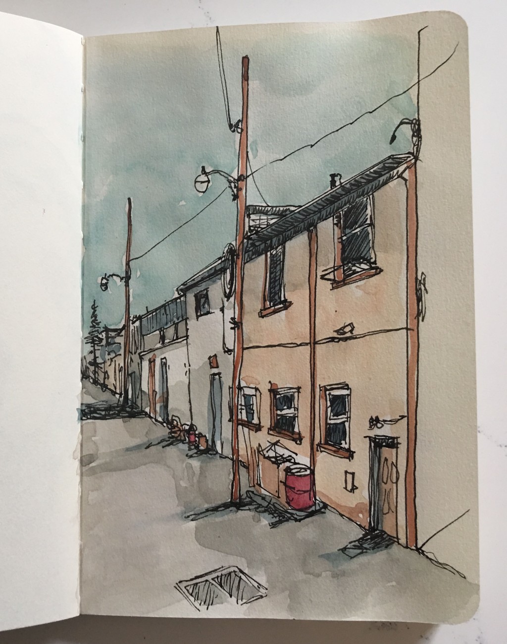 Toronto Alley drawing by Derek Lowes | Doodle Addicts