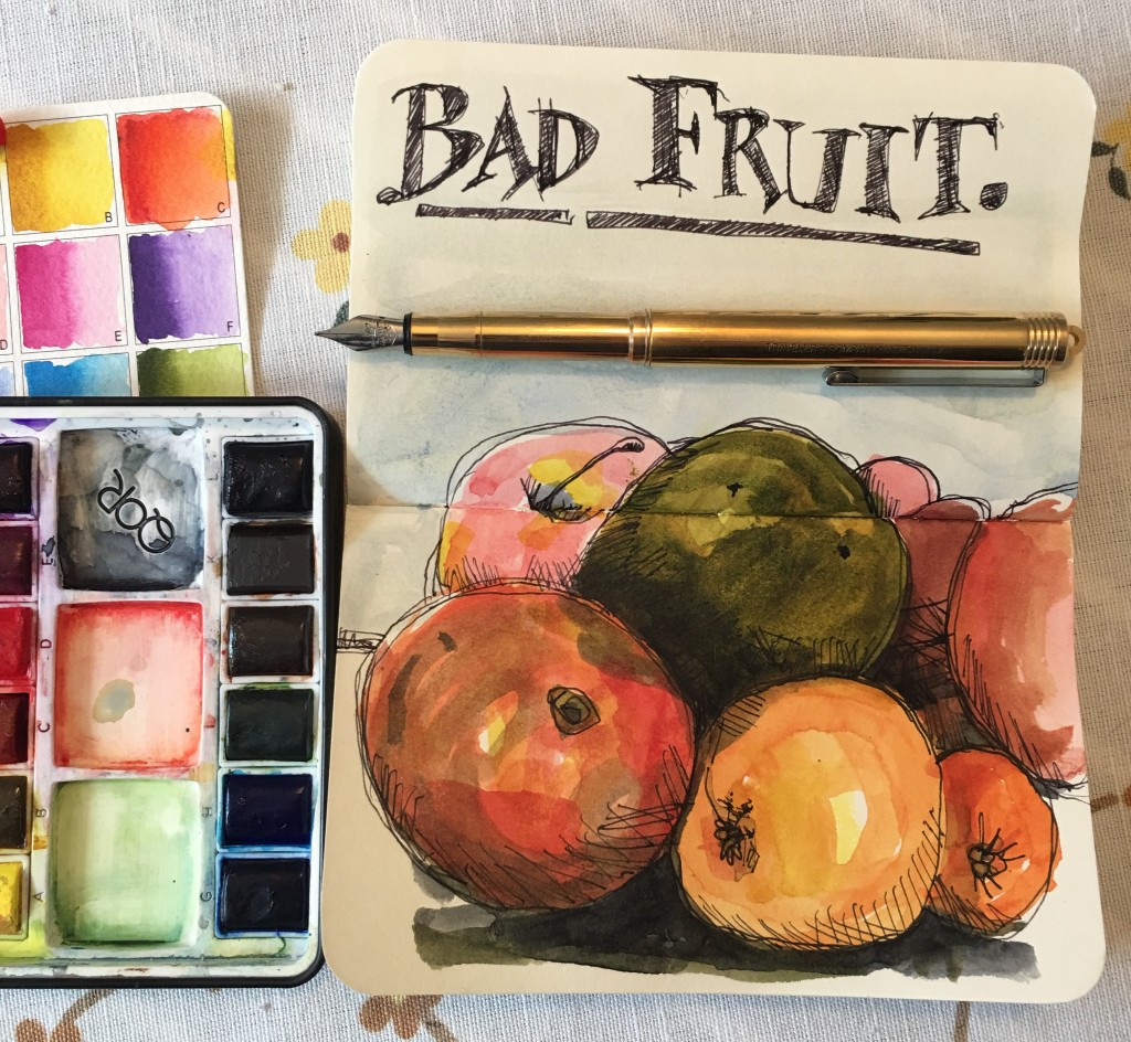 Bad Fruit drawing by Derek Lowes | Doodle Addicts