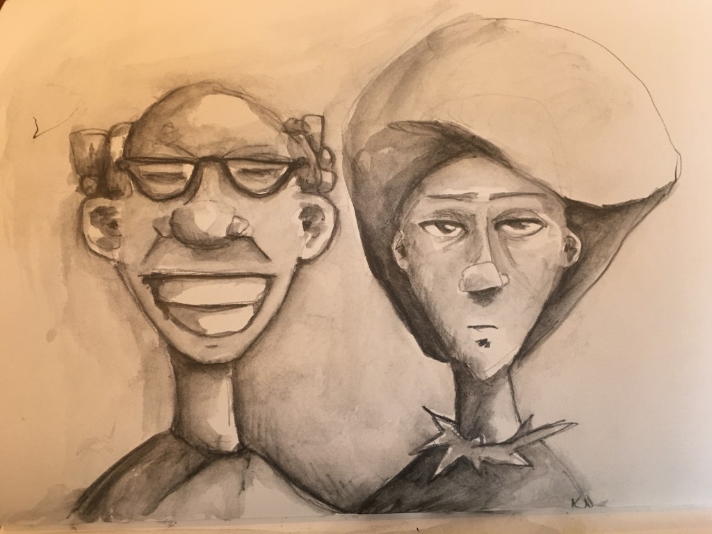 Couple drawing by Derek Lowes | Doodle Addicts