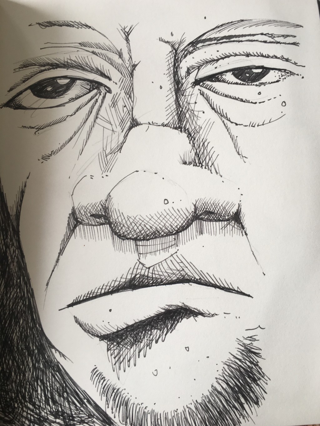 Wash Face drawing by Derek Lowes | Doodle Addicts