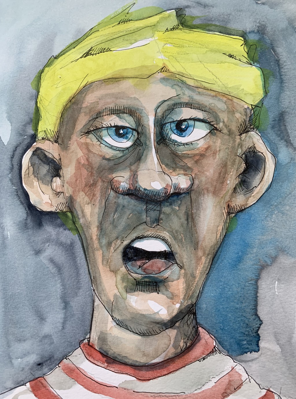 Confused Portrait drawing by Derek Lowes | Doodle Addicts