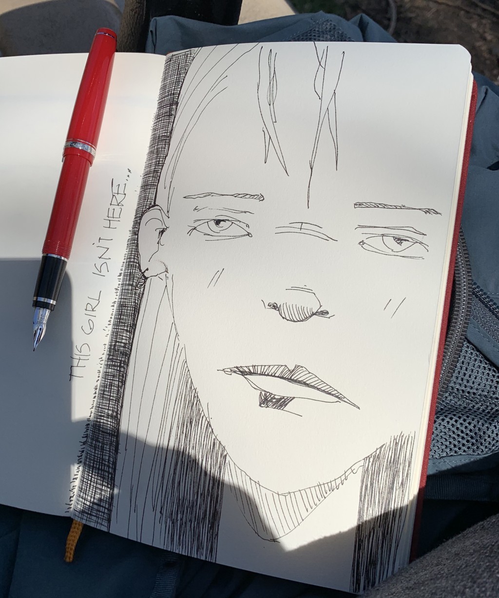 Girl isn’t here. drawing by Derek Lowes | Doodle Addicts