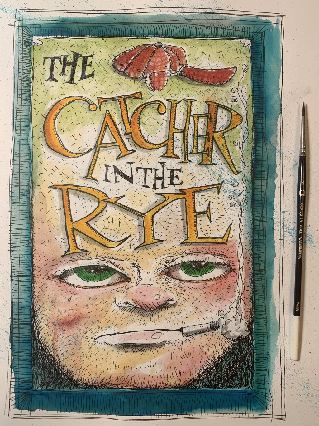 The Catcher in the Rye drawing by Derek Lowes | Doodle Addicts