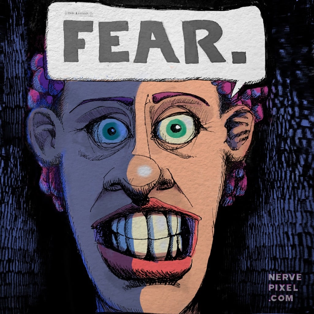 Fear drawing by Derek Lowes | Doodle Addicts