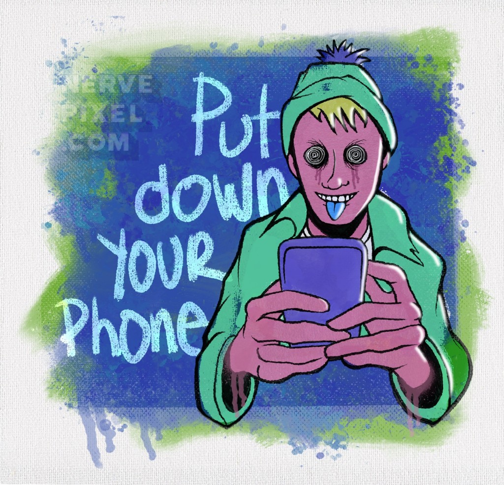 Put it Down drawing by Derek Lowes | Doodle Addicts