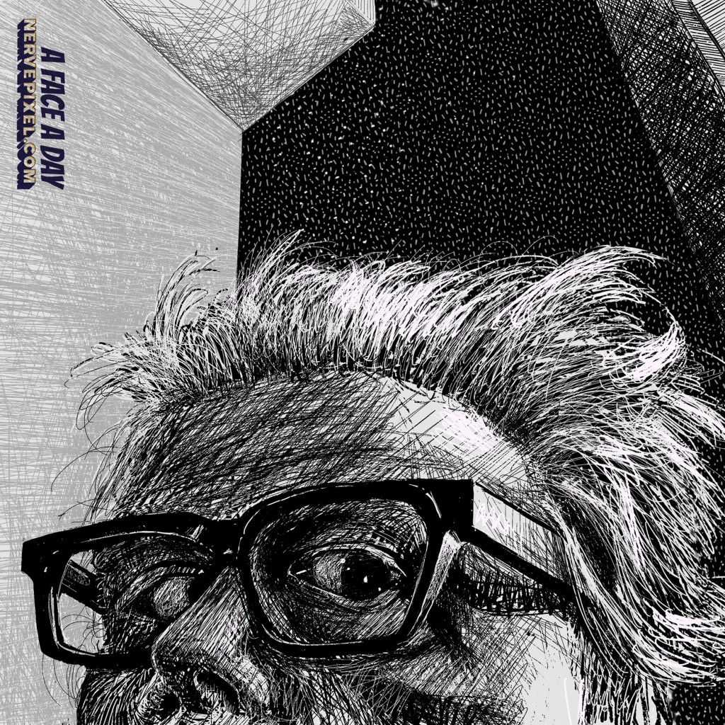 A face a day 1 drawing by Derek Lowes | Doodle Addicts