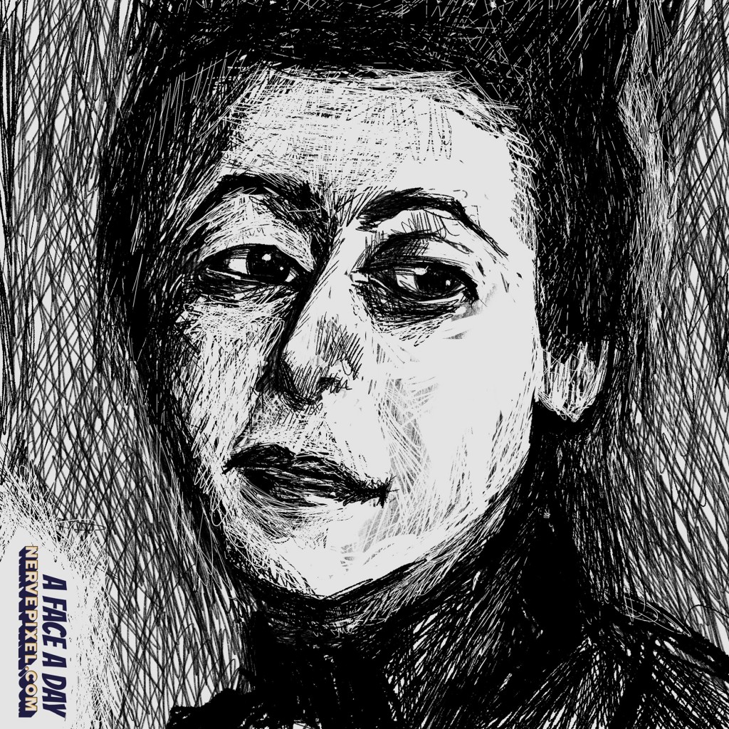 A face a day 2 drawing by Derek Lowes | Doodle Addicts