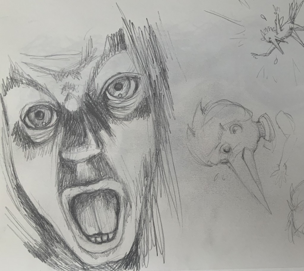 Screamer drawing by Derek Lowes | Doodle Addicts