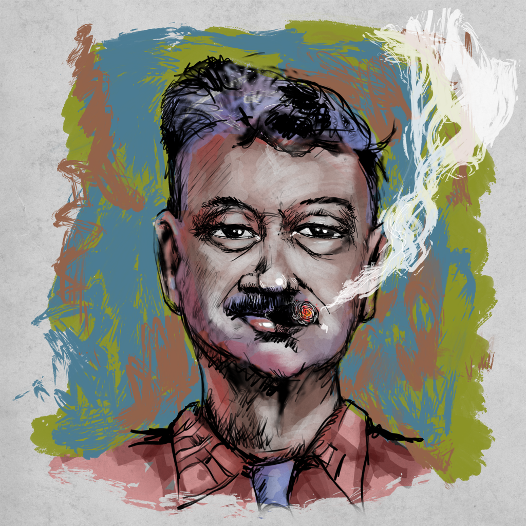 Smoker drawing by Derek Lowes | Doodle Addicts