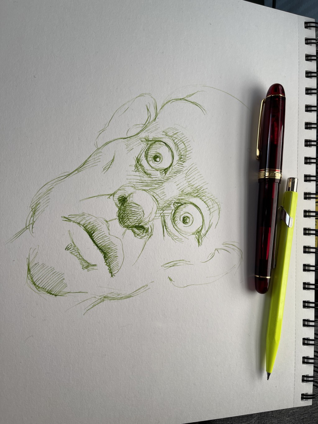Random Face drawing by Derek Lowes | Doodle Addicts