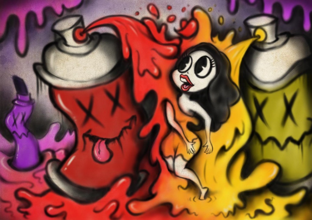 Graffiti Land drawing by Ross Hendrick | Doodle Addicts