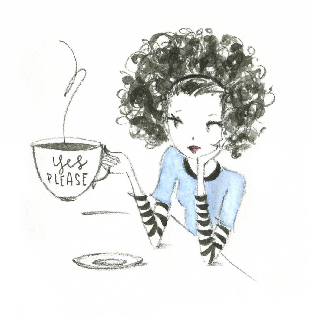 Yes, please drawing by Anne Keenan Higgins | Doodle Addicts