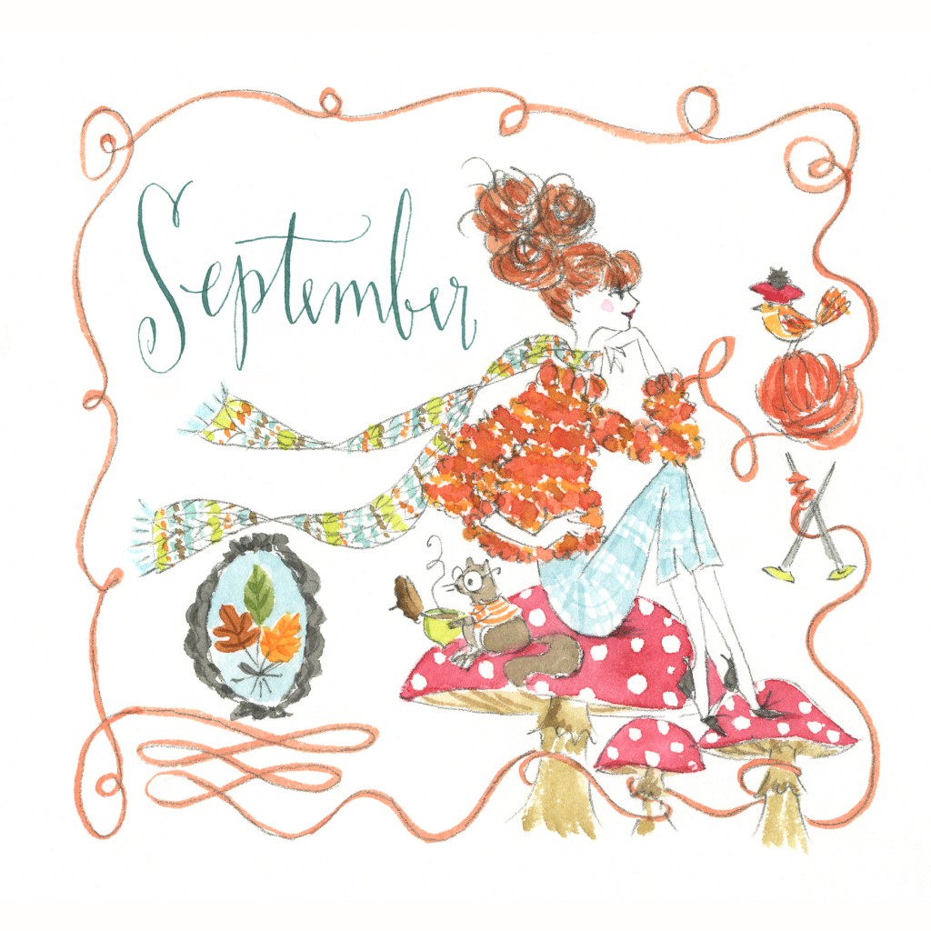 September drawing by Anne Keenan Higgins | Doodle Addicts