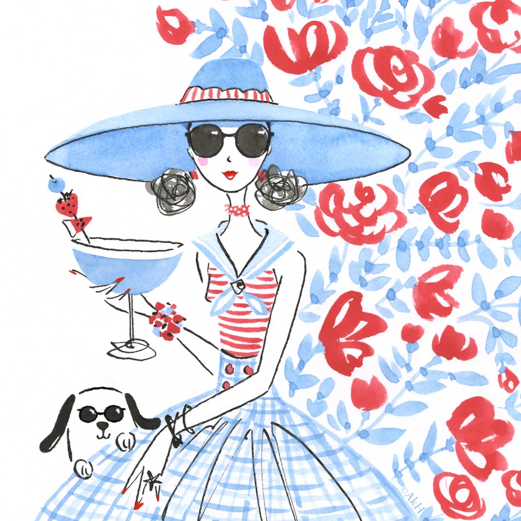 July drawing by Anne Keenan Higgins | Doodle Addicts