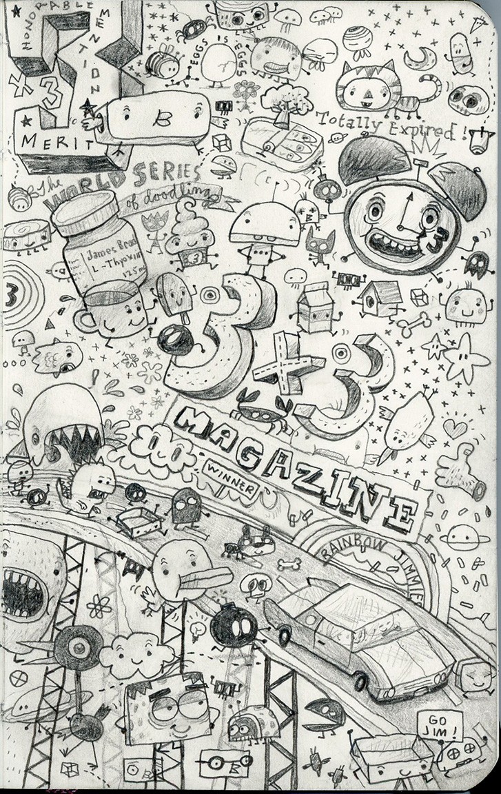 3x3 Doodle drawing by Jim Bradshaw | Doodle Addicts
