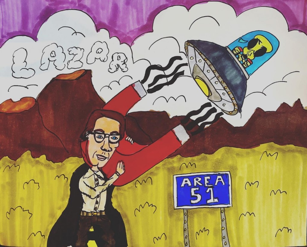 Bob Lazar is a God drawing by Lukas Zapp | Doodle Addicts