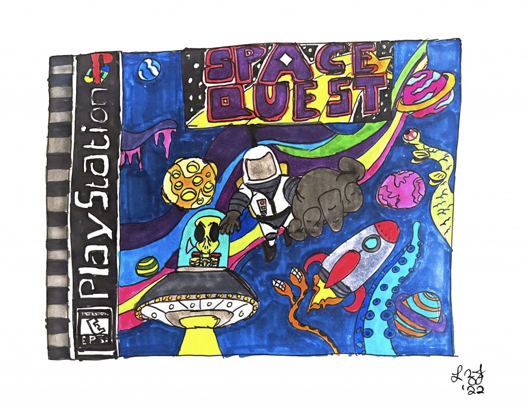 Space Quest drawing by Lukas Zapp | Doodle Addicts