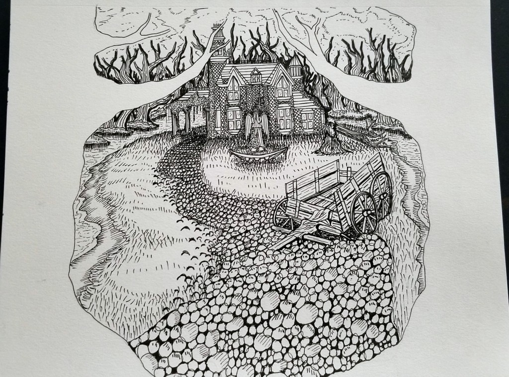 Forgotten Manor drawing by Tyler vevea | Doodle Addicts