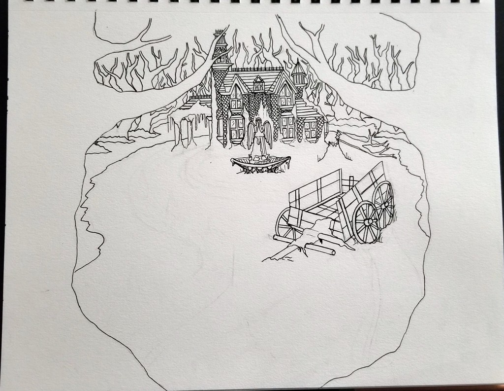 Forgotten Manor drawing by Tyler vevea | Doodle Addicts