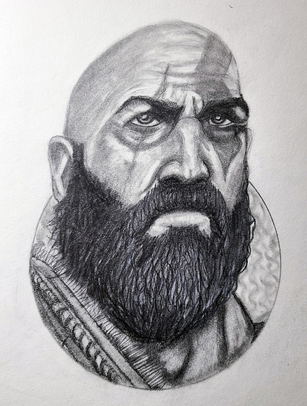 Kratos drawing by Tyler vevea | Doodle Addicts