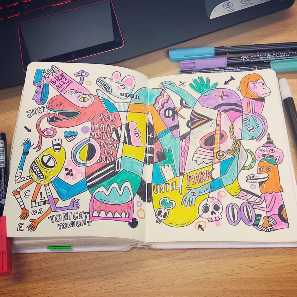 my spotify playlist drawing by arya mularama | Doodle Addicts