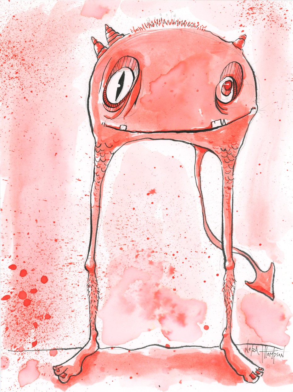 Red Eye drawing by Nora Thompson | Doodle Addicts