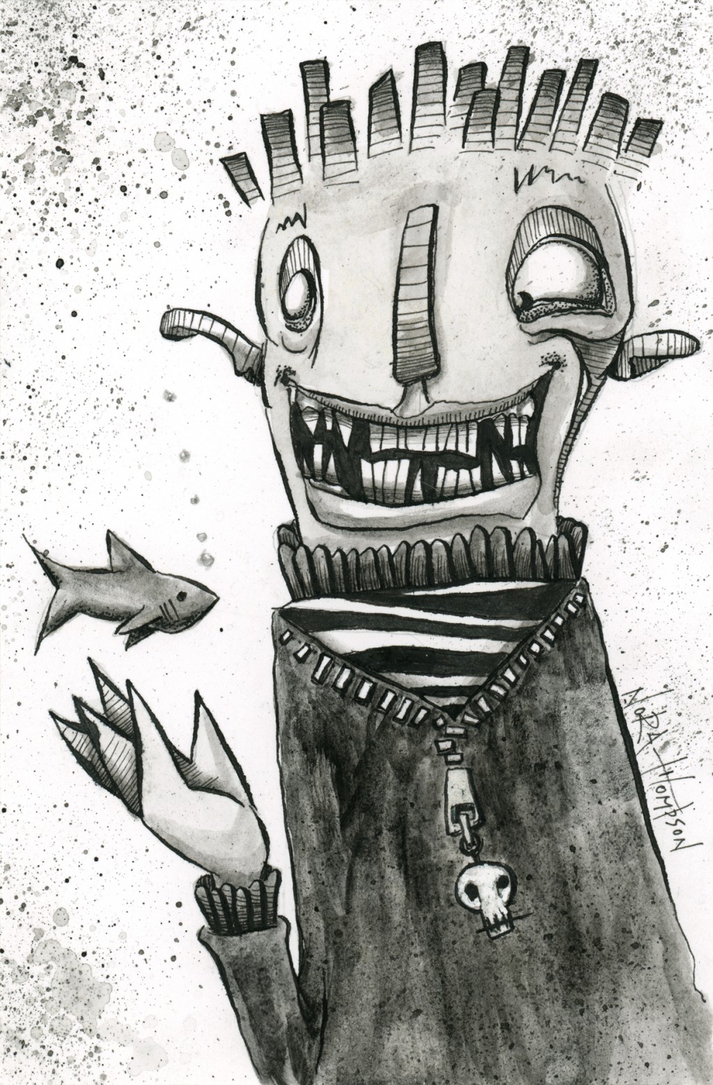 Shark Bite drawing by Nora Thompson | Doodle Addicts