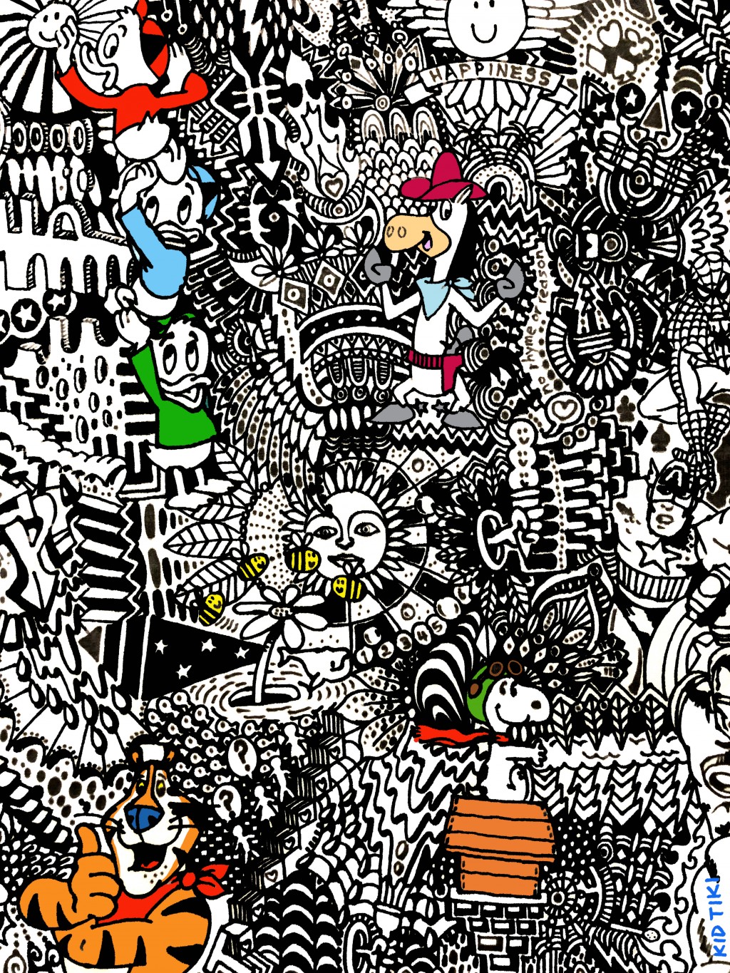 Snoopy & Quick Draw McGraw drawing by kid tiki | Doodle Addicts