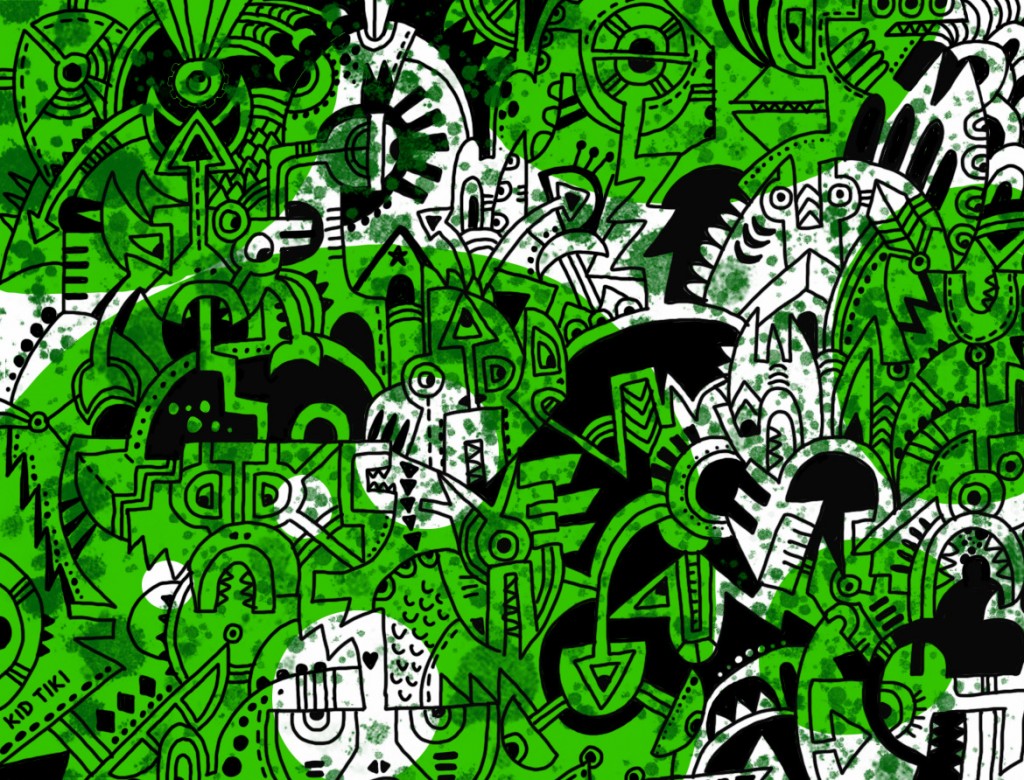 Green splatt drawing by kid tiki | Doodle Addicts