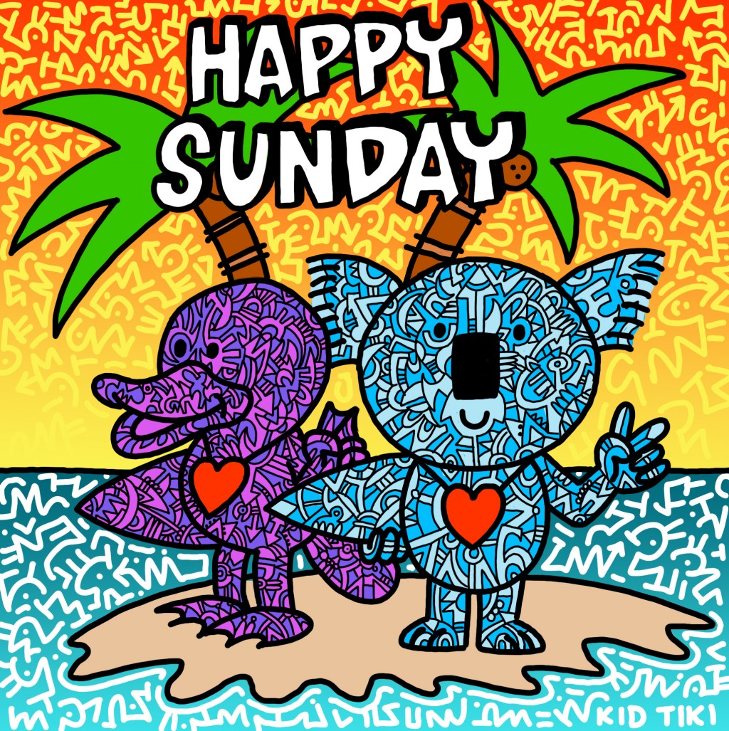 We wish you all a Happy Sunday drawing by kid tiki | Doodle Addicts