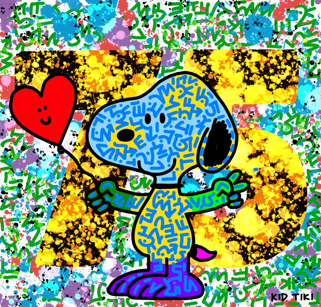 Snoopy’s 75th Birthday!!!! drawing by kid tiki | Doodle Addicts