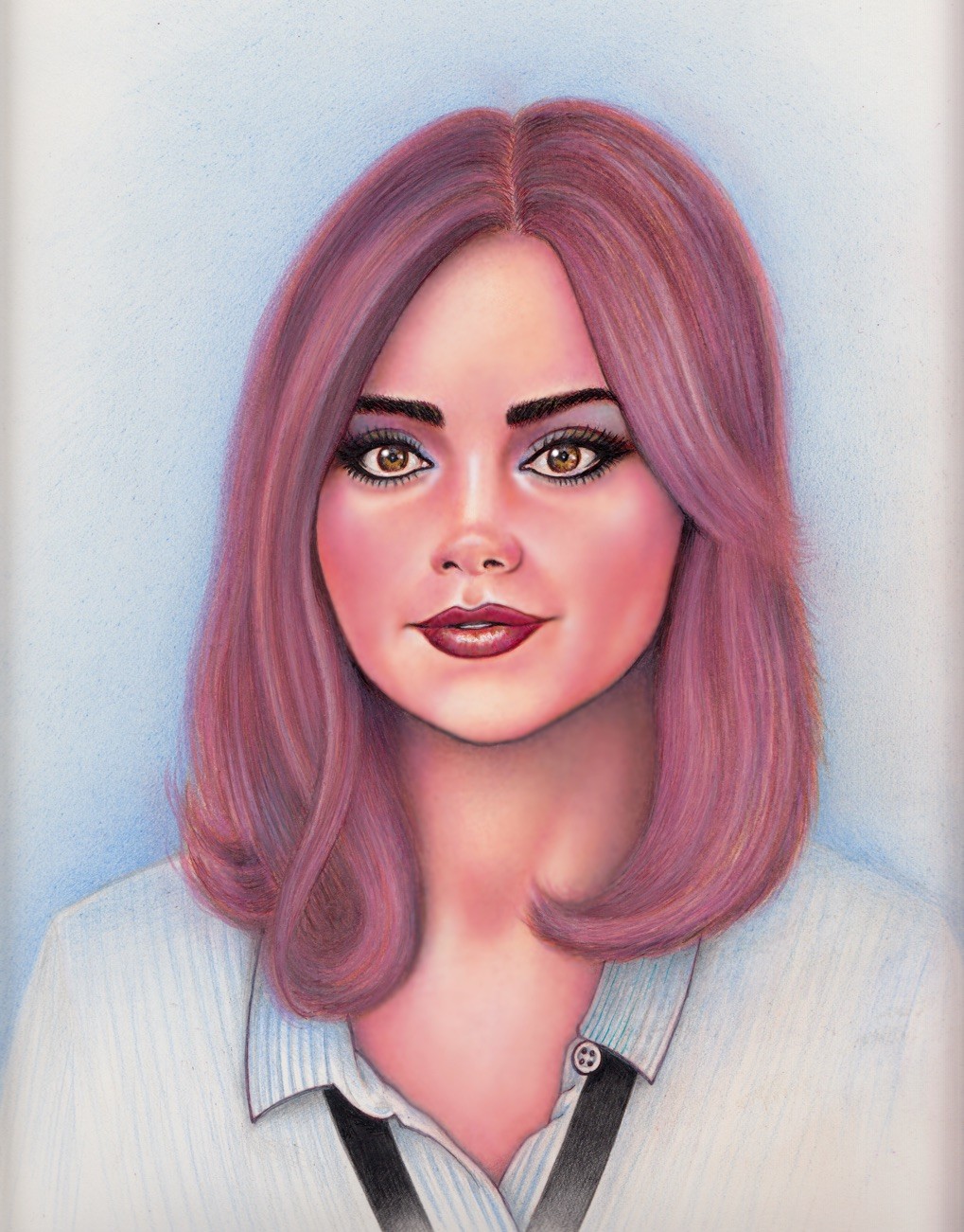 Jenna-Louise Coleman drawing by PHILIP GRAY | Doodle Addicts