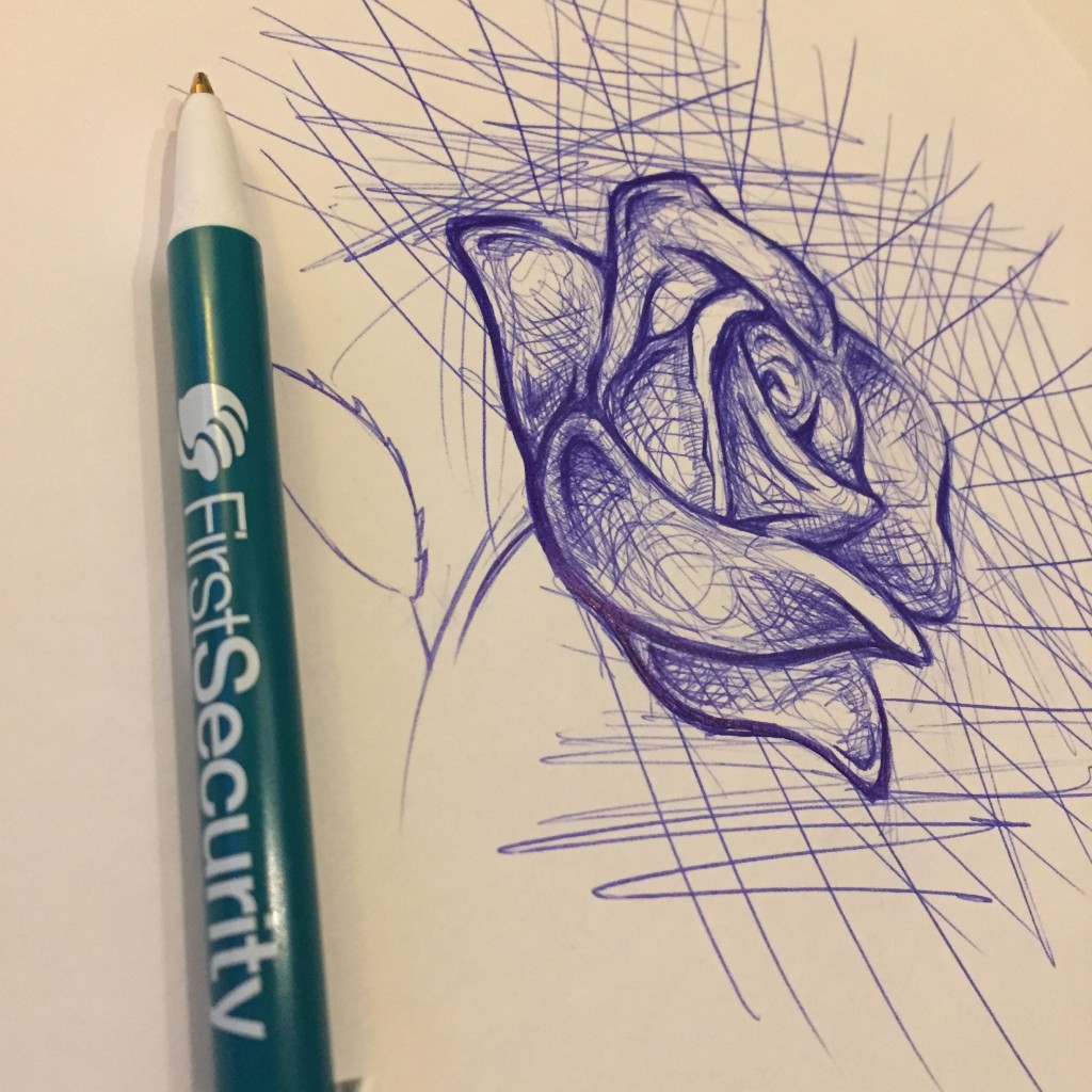 A Rose Doodle drawing by Martin Balsam | Doodle Addicts