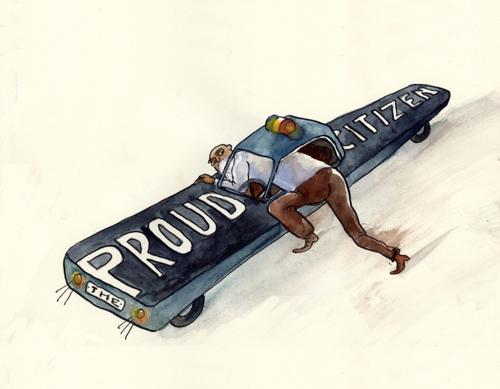 The Proud Citizen drawing by Sabina Hahn | Doodle Addicts