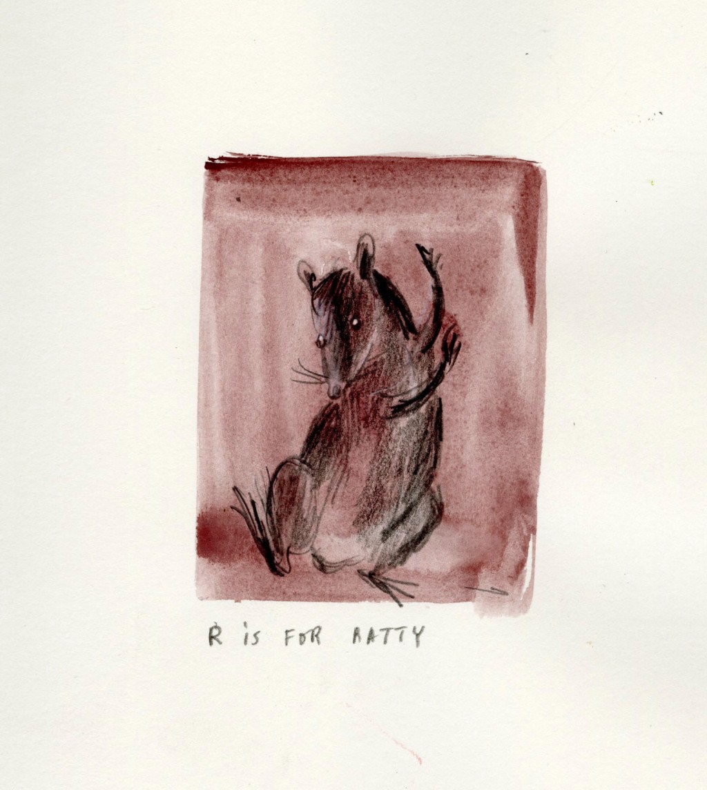 R is for ratty drawing by Sabina Hahn | Doodle Addicts