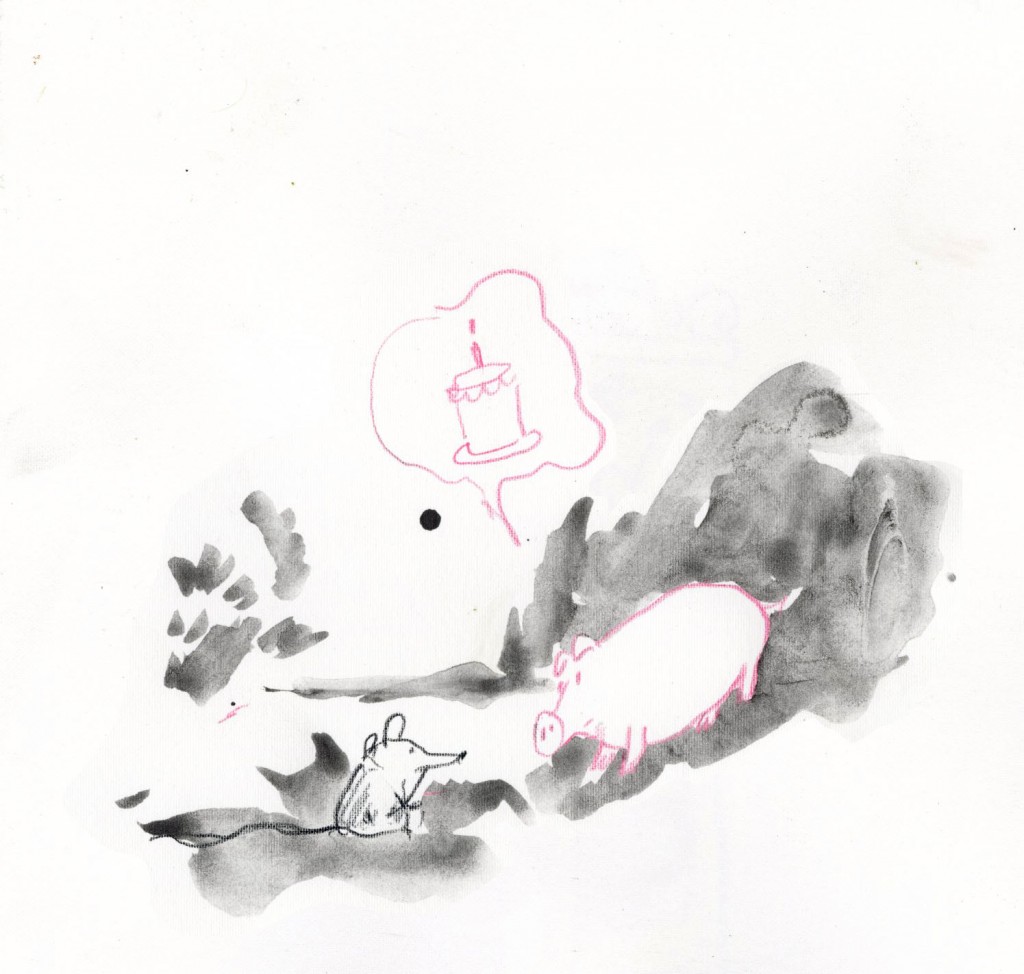 marzipan pig drawing by Sabina Hahn | Doodle Addicts