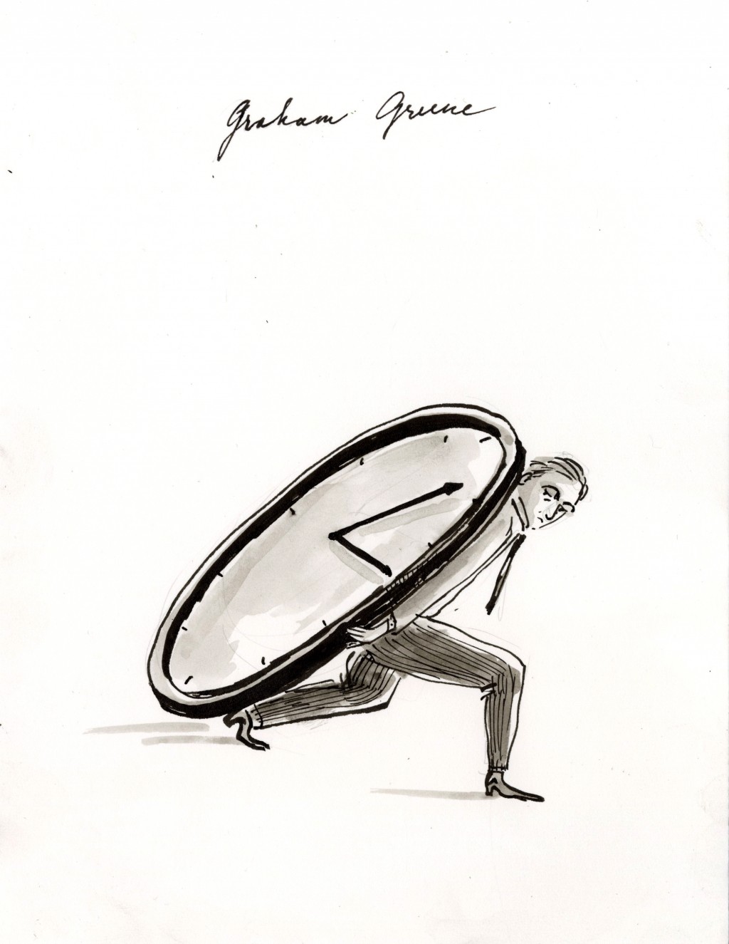 Graham Greene drawing by Sabina Hahn | Doodle Addicts