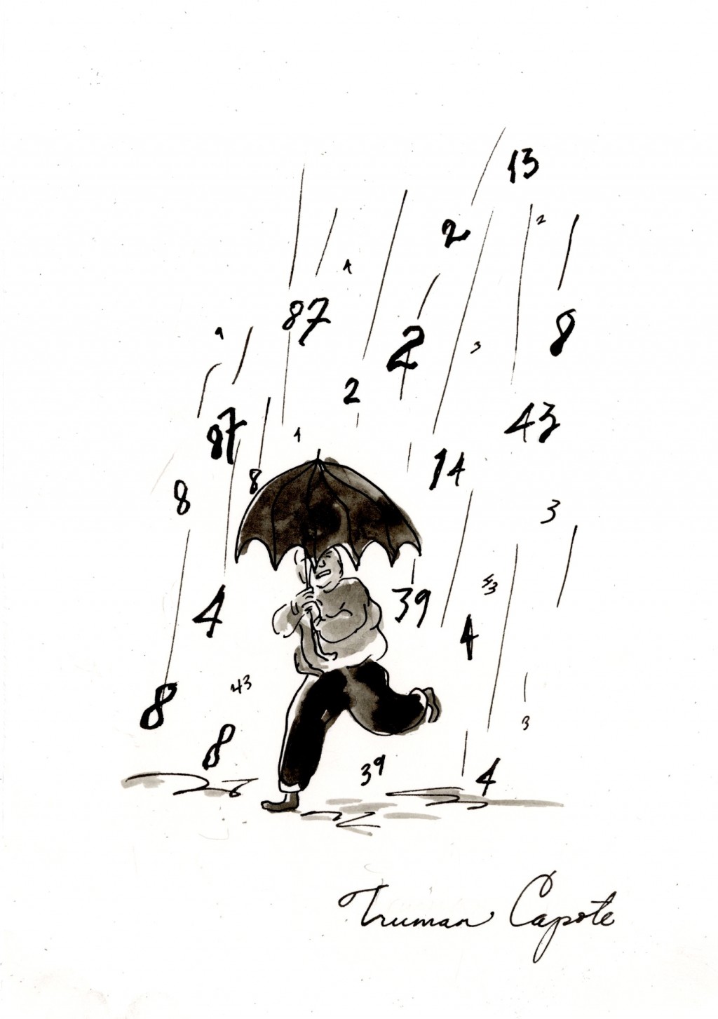 Truman Capote drawing by Sabina Hahn | Doodle Addicts