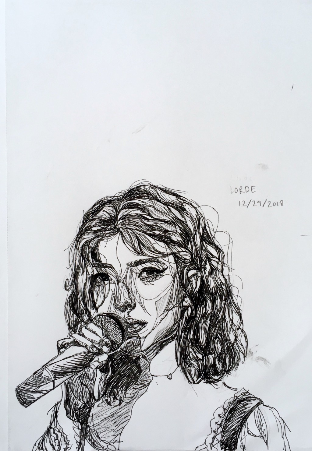 Lorde drawing by Avery Franken | Doodle Addicts