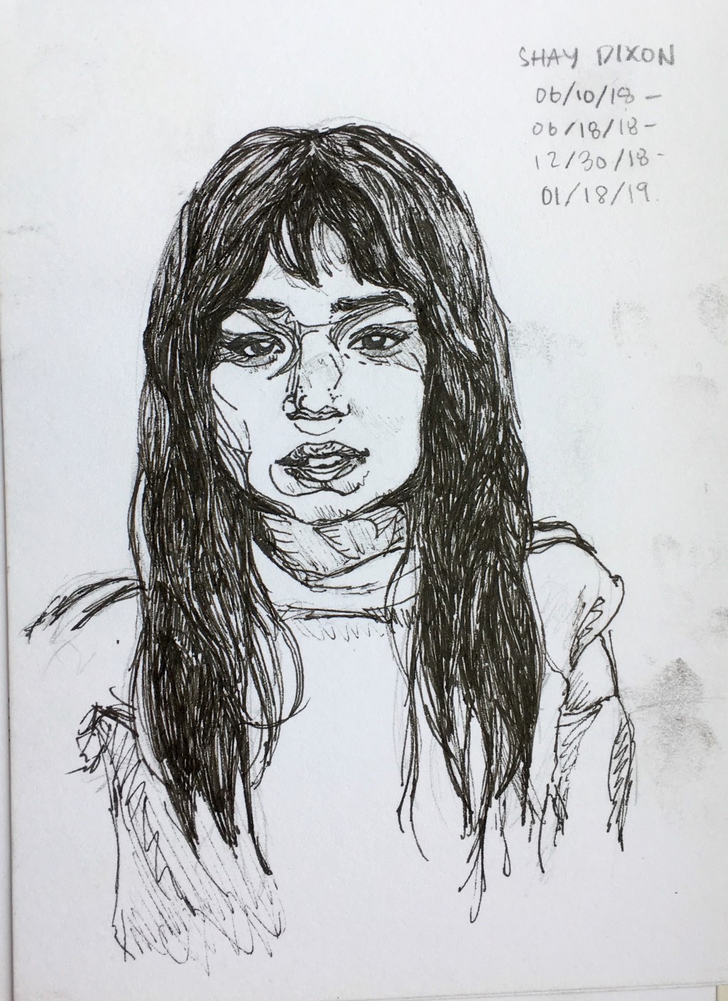 Shay Dixon ("Skam Austin") drawing by Avery Franken | Doodle Addicts